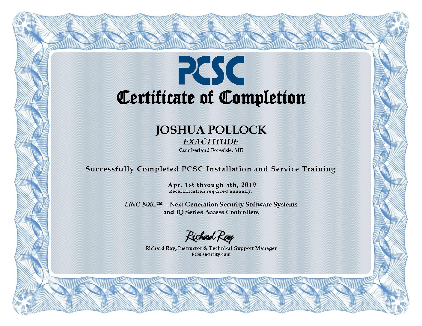 Certificate_040119jpEXACT – PCSC