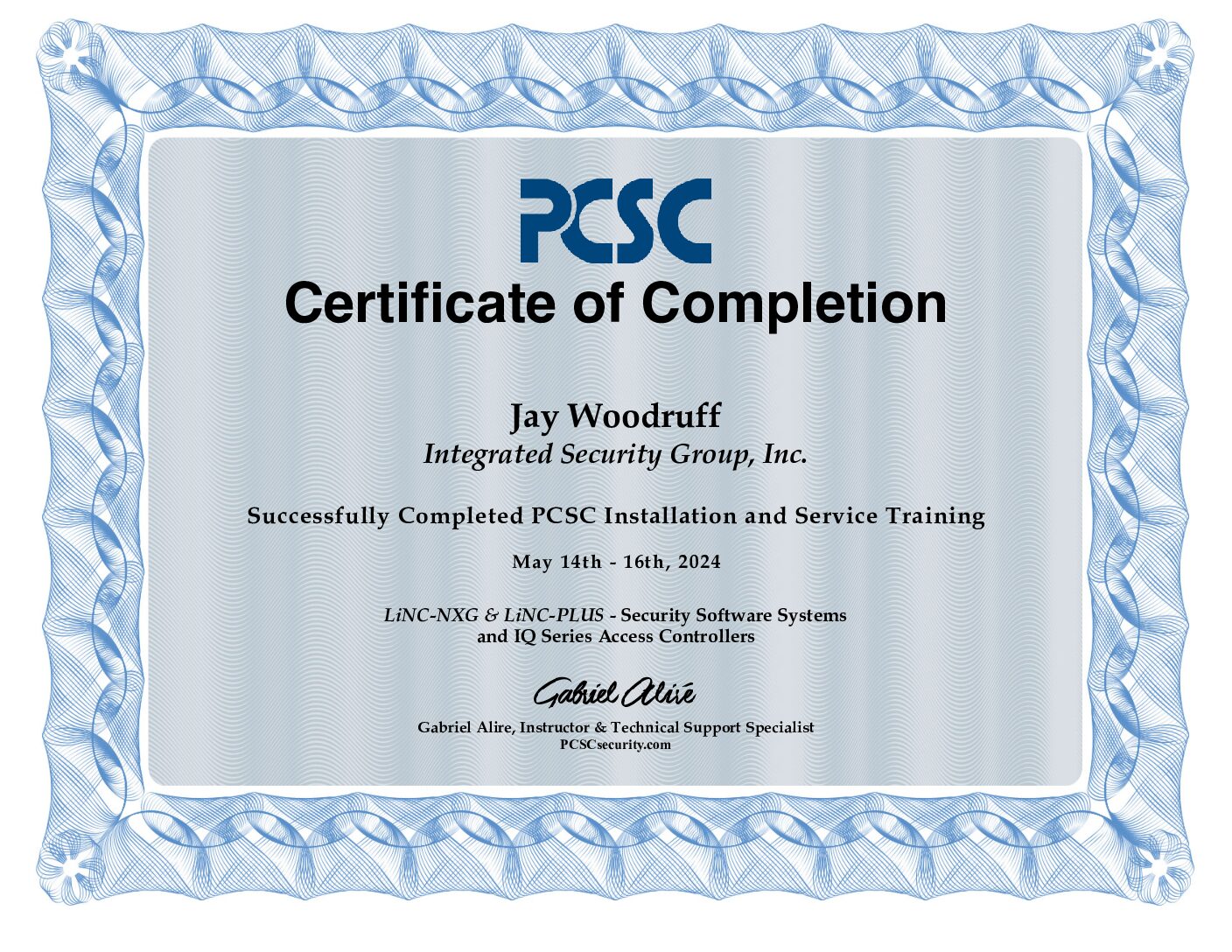 Certificate_Jay_Woodruff_2024 – PCSC